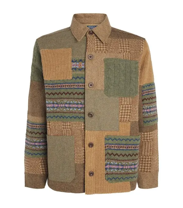 Polo Ralph Lauren Wool-cashmere Patchwork Utility Cardigan