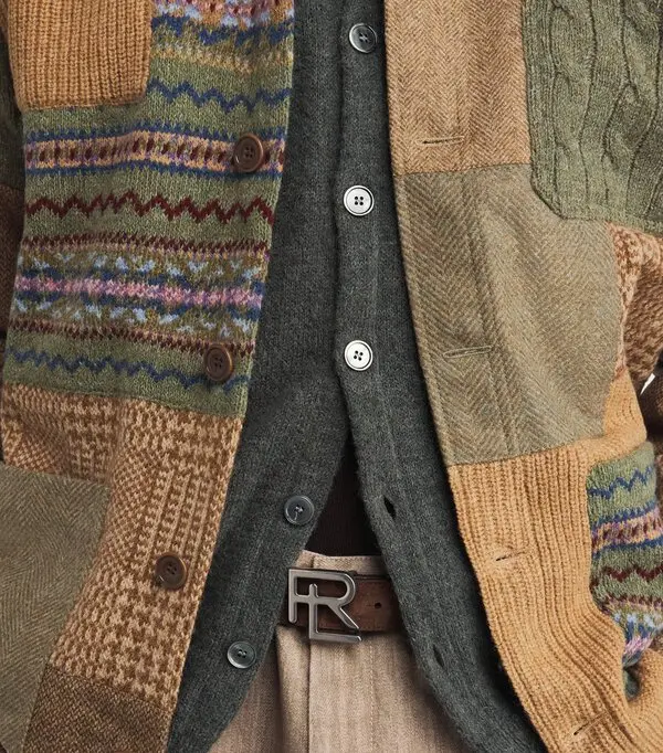 Polo Ralph Lauren Wool-cashmere Patchwork Utility Cardigan