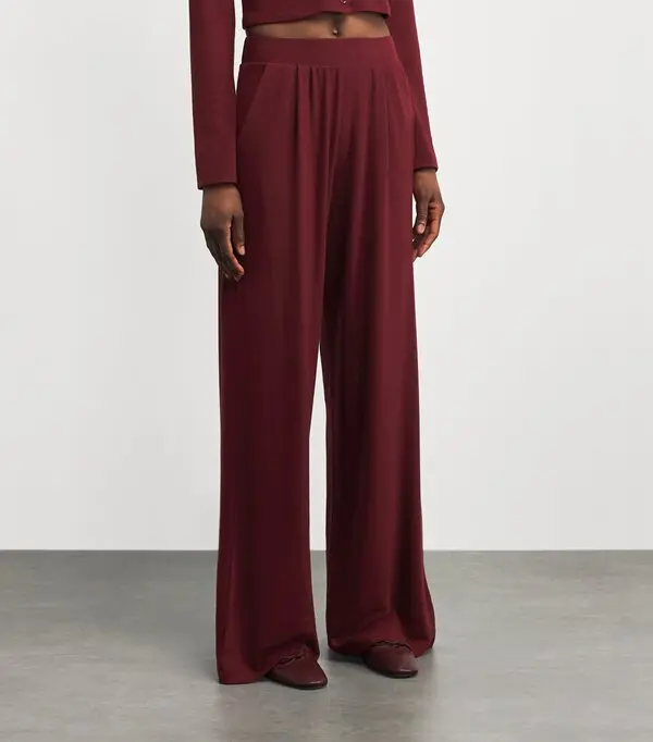 LESET Lauren Wide-leg Lounge Trousers