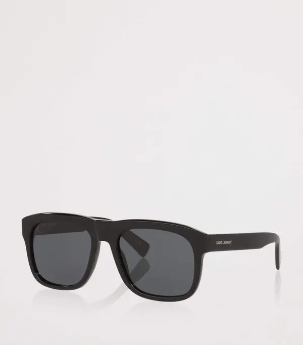 Saint Laurent Acetate Sl 558 Rectangle Sunglasses - Black