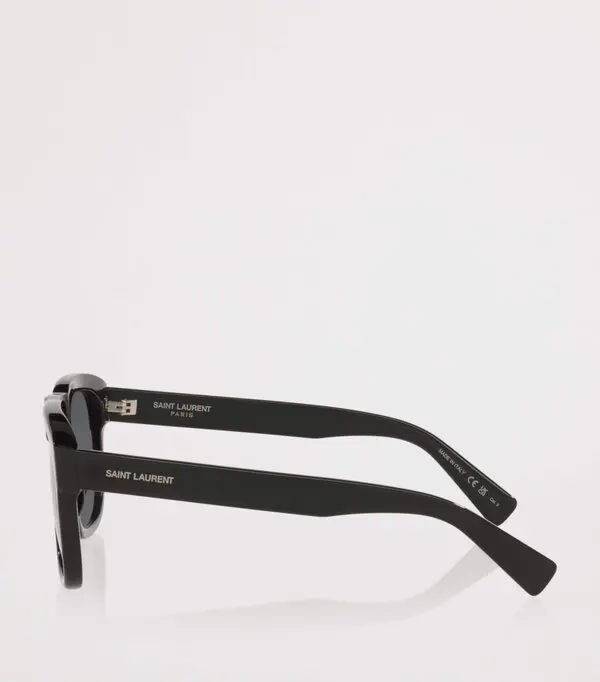 Saint Laurent Acetate Sl 558 Rectangle Sunglasses - Black