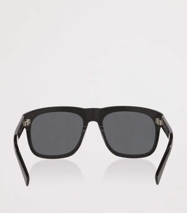 Saint Laurent Acetate Sl 558 Rectangle Sunglasses - Black