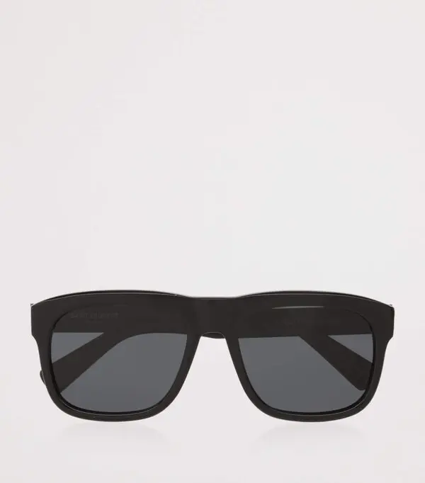Saint Laurent Acetate Sl 558 Rectangle Sunglasses - Black