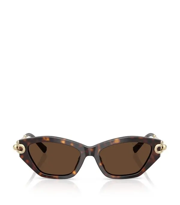 Tiffany & Co. Acetate Cat Eye Sunglasses - Brown