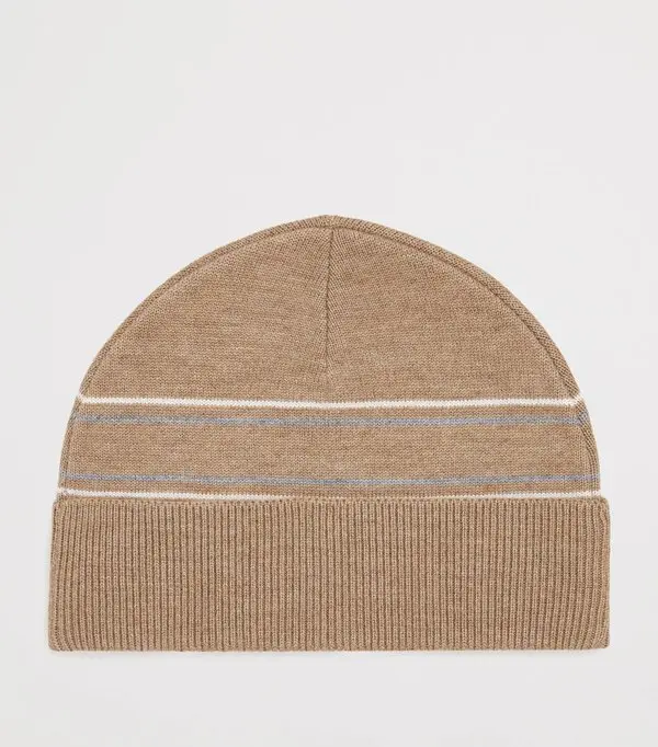 Fusalp Wool Stripe Logo Beanie