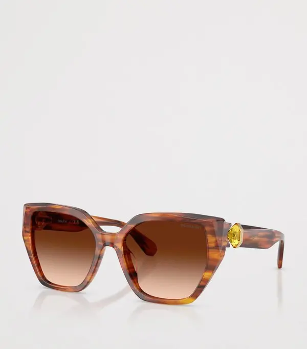 SWAROVSKI Sk6044u Irregular Sunglasses - Brown