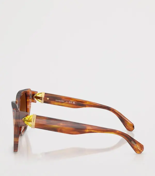 SWAROVSKI Sk6044u Irregular Sunglasses - Brown