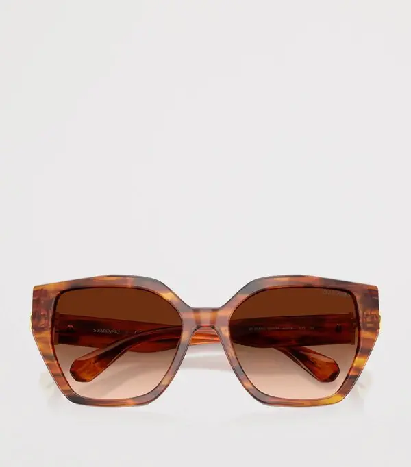 SWAROVSKI Sk6044u Irregular Sunglasses - Brown