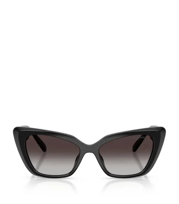 SWAROVSKI Sk6047 Cat Eye Sunglasses - Black