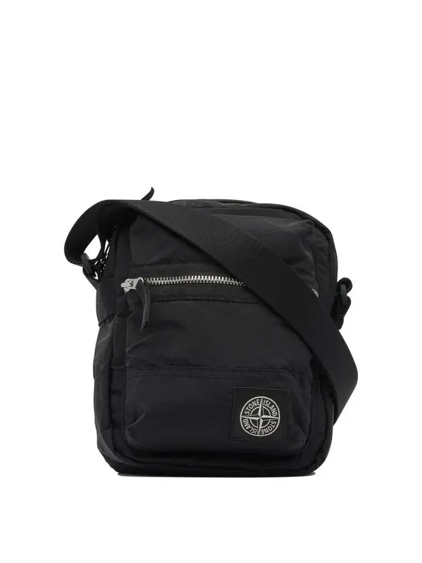 Stone Island Nylon Metal Crossbody Bag - Black