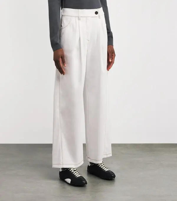 Max Mara Wide-leg Cropped Trousers