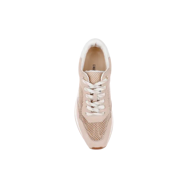 L'AGENCE Deepa Platform Sneakers - Latte Suede