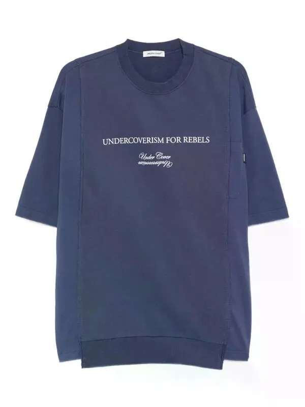 Undercover Lettering-print T-shirt - Blue