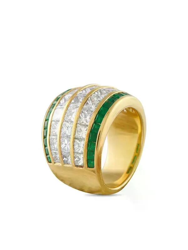 LB EXCLUSIVE Diamond And Emerald Ring