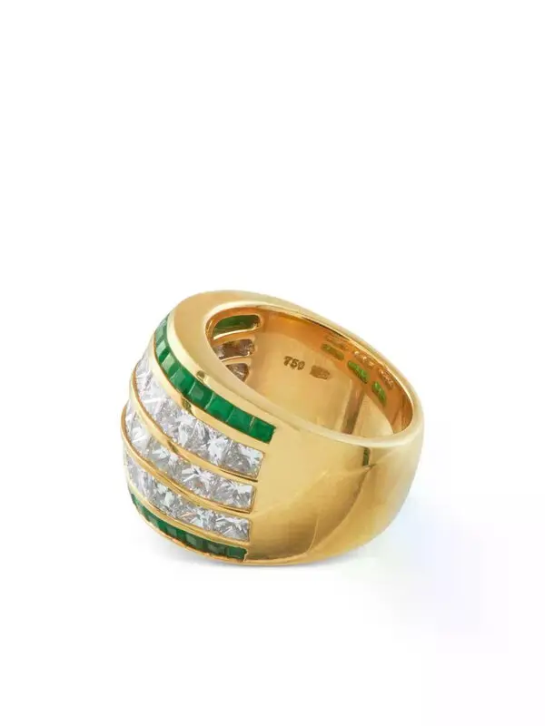 LB EXCLUSIVE Diamond And Emerald Ring