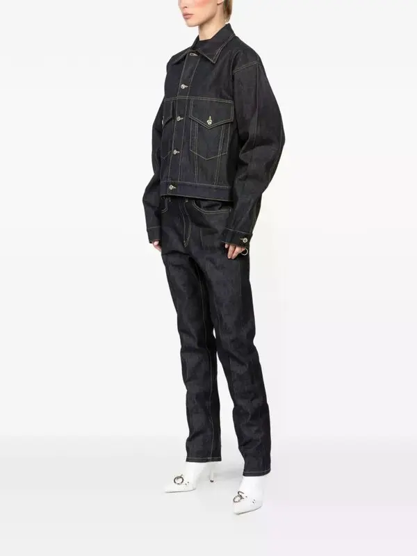 SETCHU Contrast-stitching Denim Trucker Jacket
