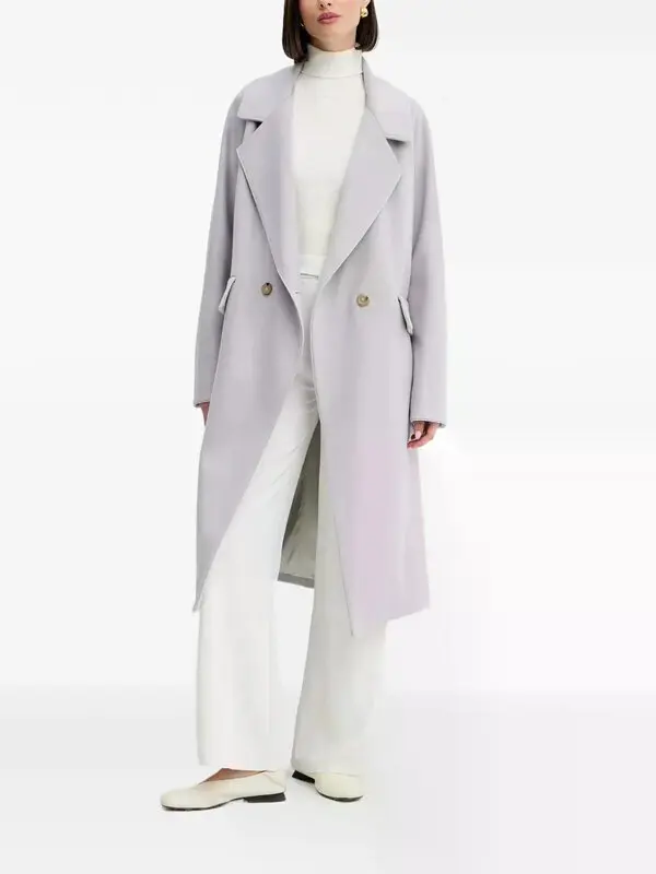 FORTE_FORTE Double-breasted Coat - Grey