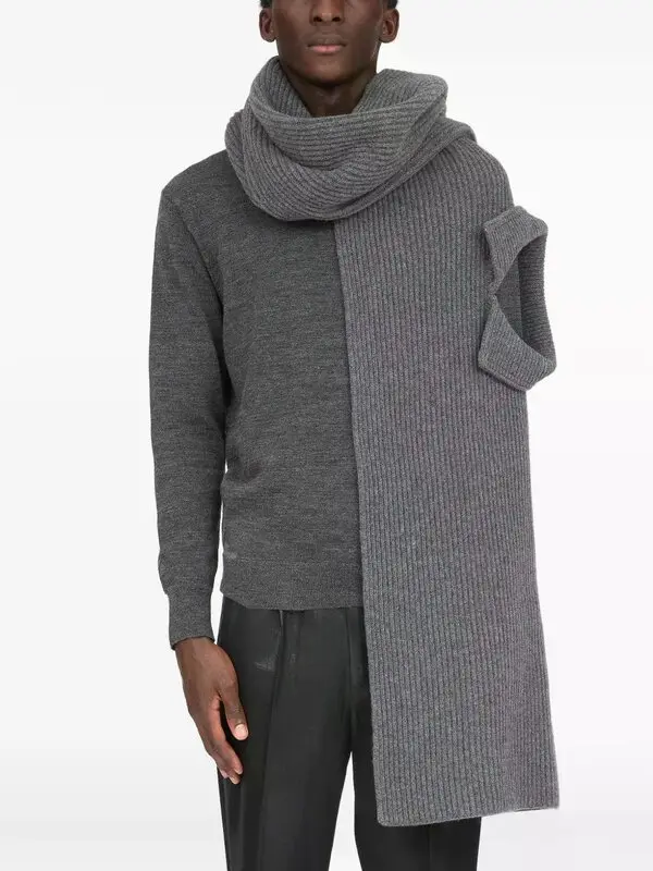 MAISON MARGIELA Collar Ribbed Scarf