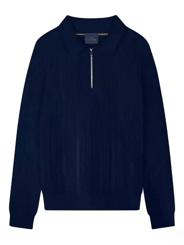 Paul & Shark Zipped Polo Shirt - Blue