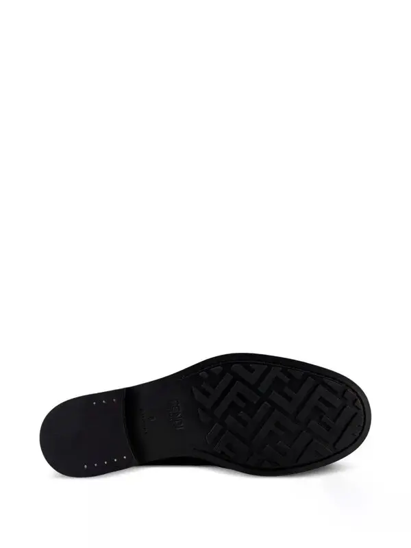 Fendi Missina Leather Loafers - Black