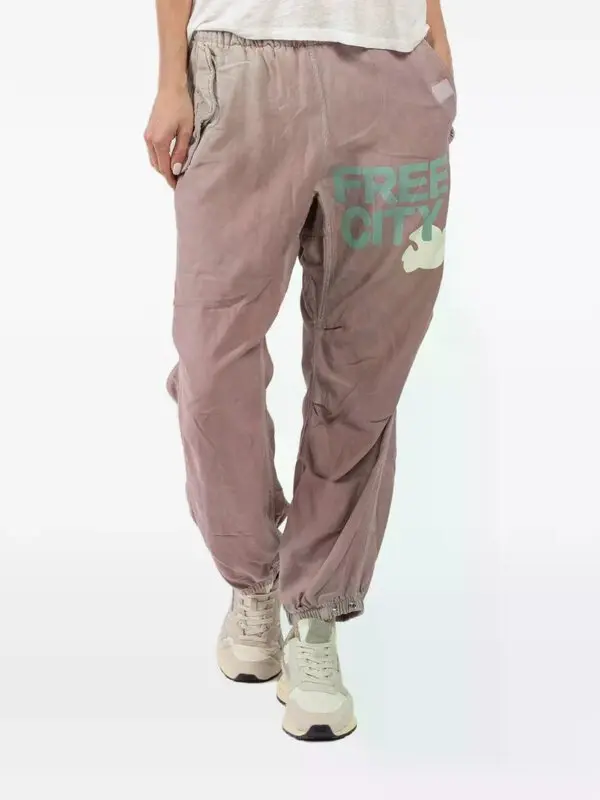FREECITY Logo-detail Track Pants - Purple