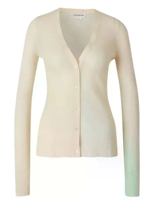 Victoria Beckham Ribbed V-neck Cardigan
