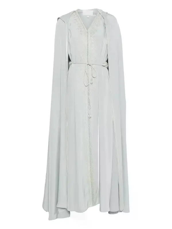 REEM AL DHAHERI Embroidered Hooded Kaftan Set