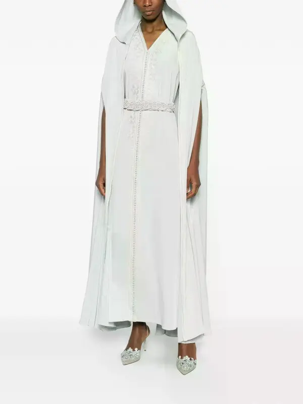 REEM AL DHAHERI Embroidered Hooded Kaftan Set