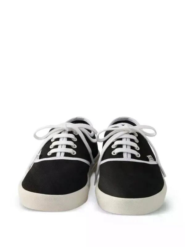 Prada Lace-up Round-toe Sneakers - Black