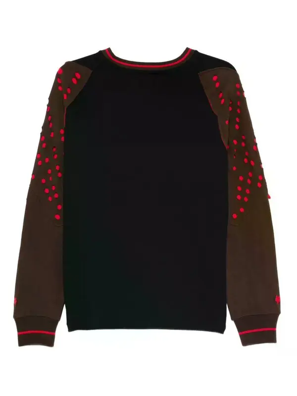 KIKO KOSTADINOV Perforated Long-sleeve Sweatshirt - Black