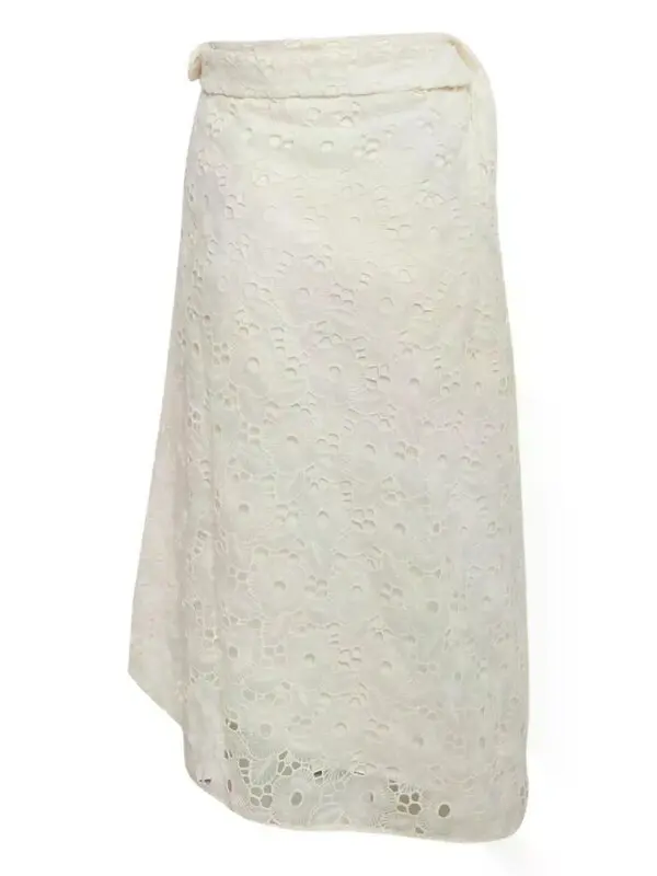 Victoria Beckham Lace Midi Skirt
