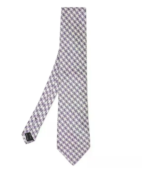 TOM FORD Diamond Woven Tie - White