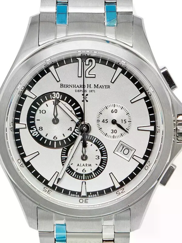 BERNHARD H MAYER Virtus 43mm Chronograph Wristwatch - Silver