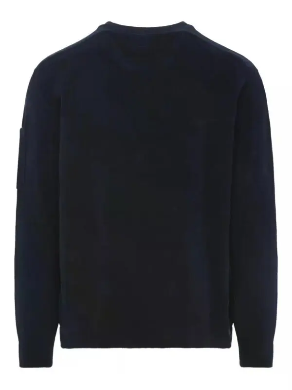 C.P. COMPANY Crew Neck Sweater With Sleeve Patch