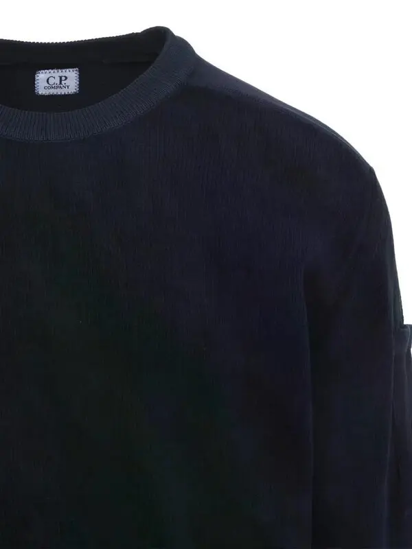 C.P. COMPANY Crew Neck Sweater With Sleeve Patch