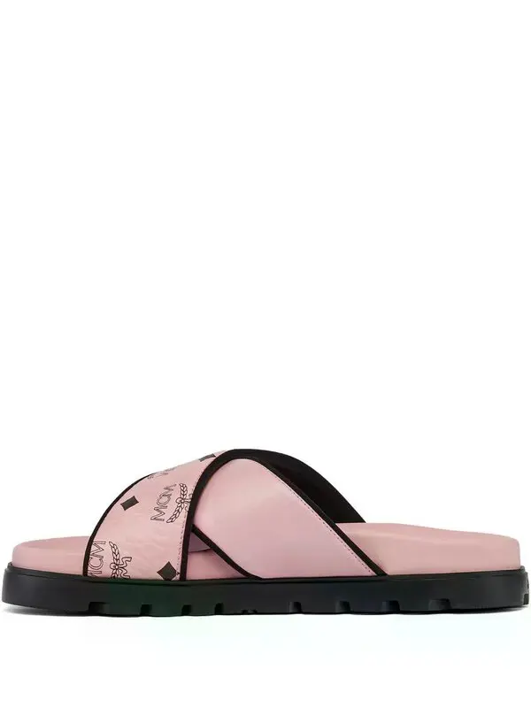Mcm Logo-motif Flat Sandals