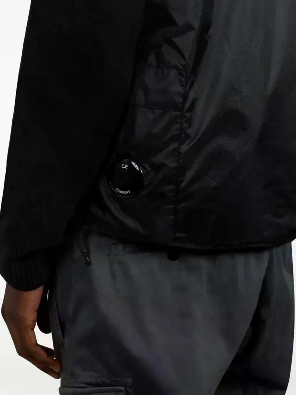 C.P. COMPANY Zip-up Gilet With Logo Detail - Black