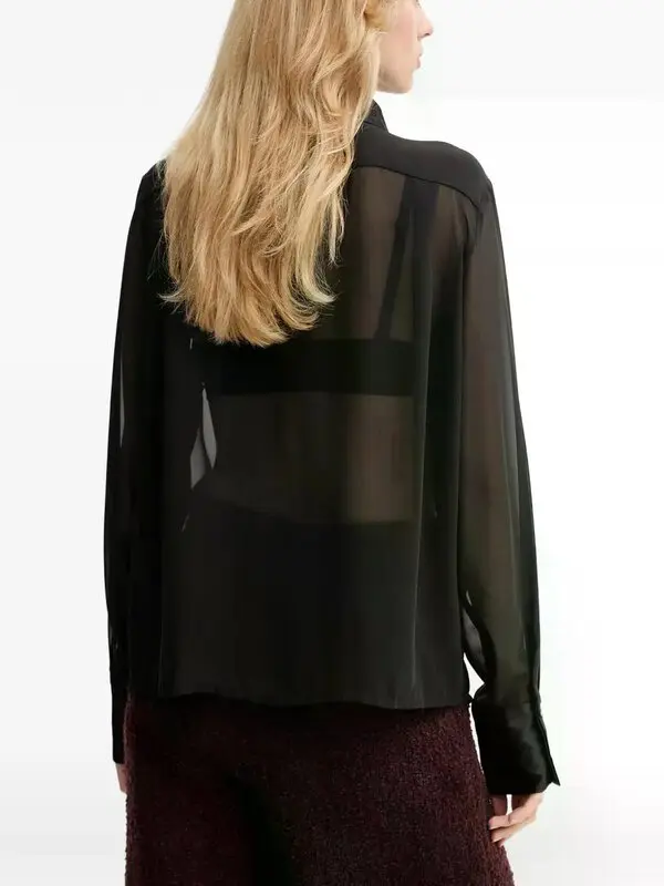 GESTUZ Gzlynne Bow Sheer Blouse