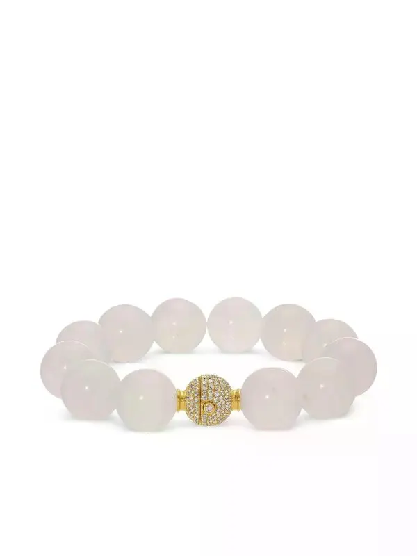 OCTAVIA ELIZABETH 18k Yellow Gold Moonstone And Diamond Bracelet - White