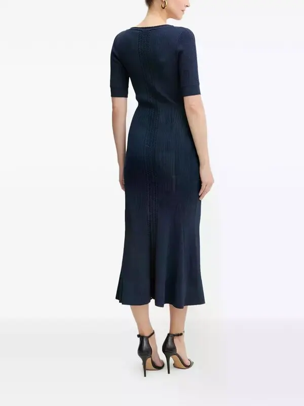Herve Leger Aria V-neck Midi Dress