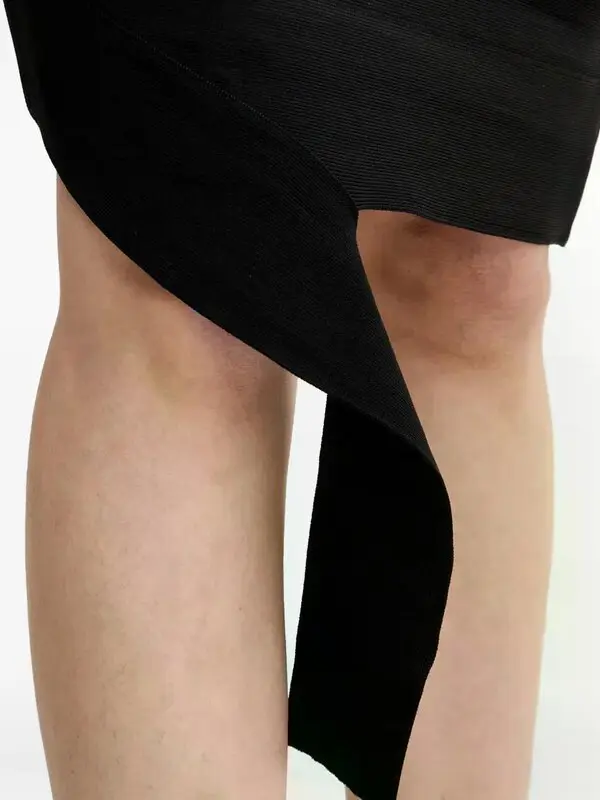 Herve Leger Alma Asymmetric Midi Skirt