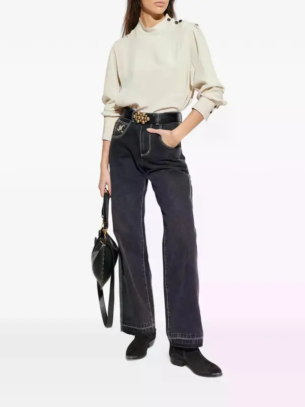 Isabel Marant Étoile Jeyda Embroidered Jeans - Black