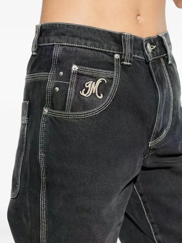 Isabel Marant Étoile Jeyda Embroidered Jeans - Black