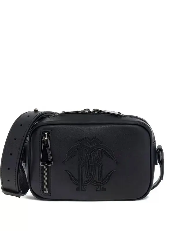 Roberto Cavalli Logo Messenger Bag - Black