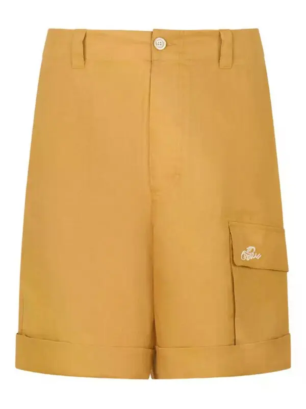 Marni Ramie Cargo Shorts With Embroidered Logo