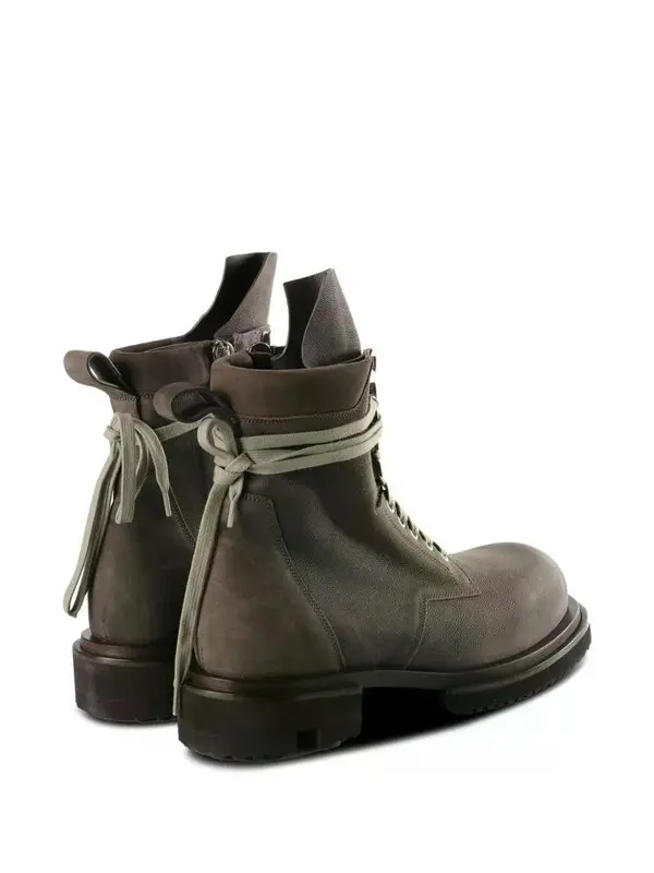 Rick Owens Lace-up Zip Boots - Grey
