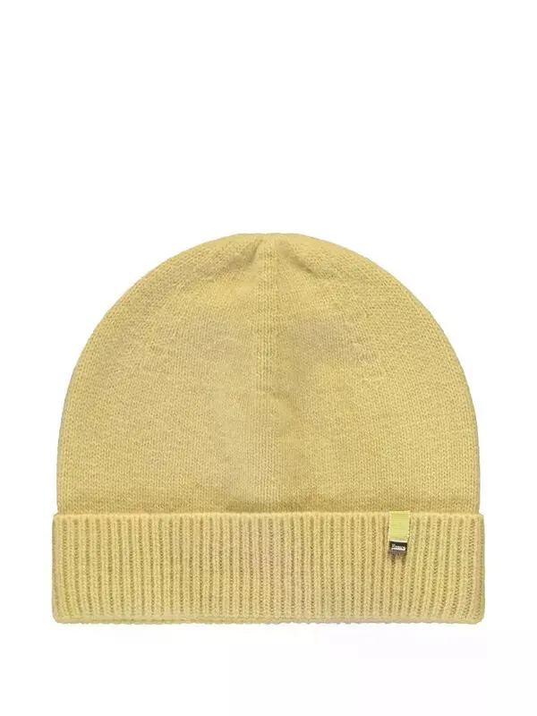 Herno Knitted Beanie Hat - Yellow