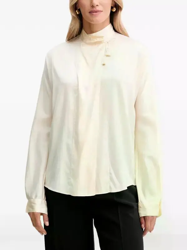 FORTE_FORTE Tassel Mock-neck Blouse