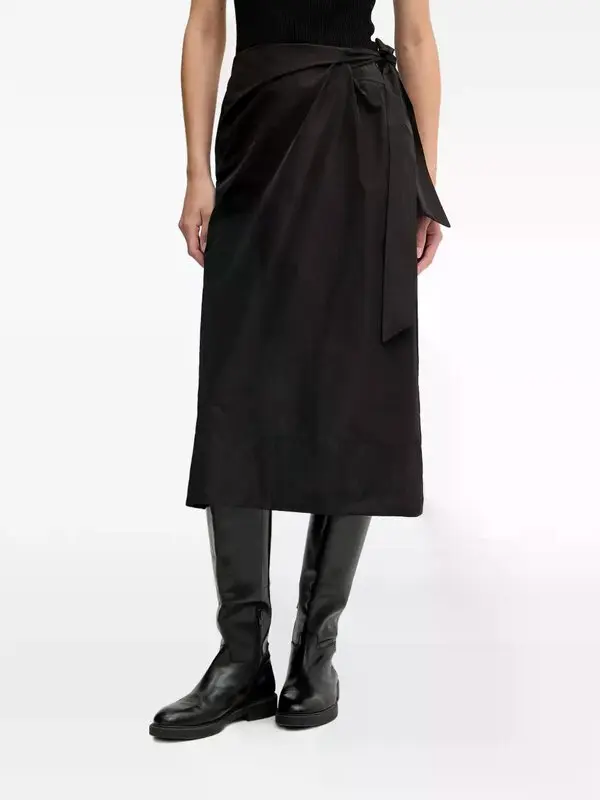 SANDRO FERRONE Tie Wrap Midi Skirt