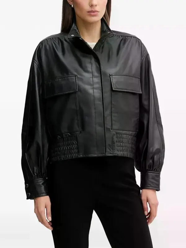 PEDRO DEL HIERRO Leather Bomber Jacket